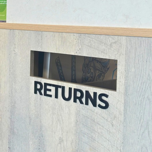 Products - Black Perspex Signs