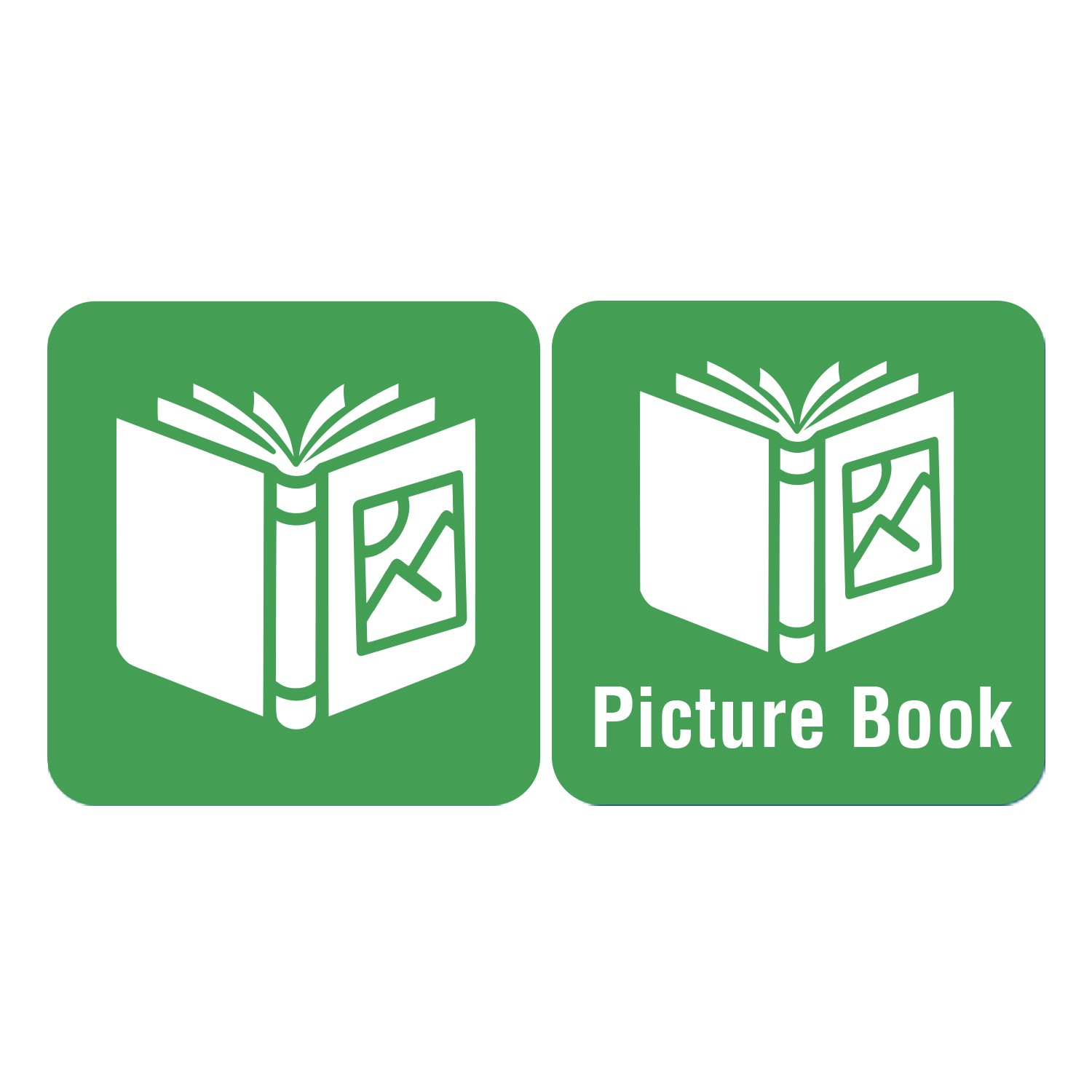 100 Icon Picture Book Spine Labels